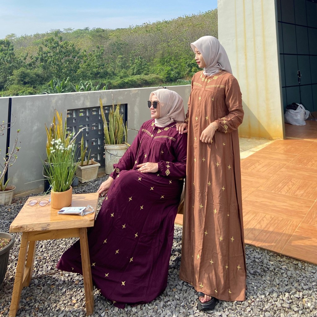 Jual Gamis Amanda Berlian Rayon Twill Premium Bordir Tabur (Free Bross ...