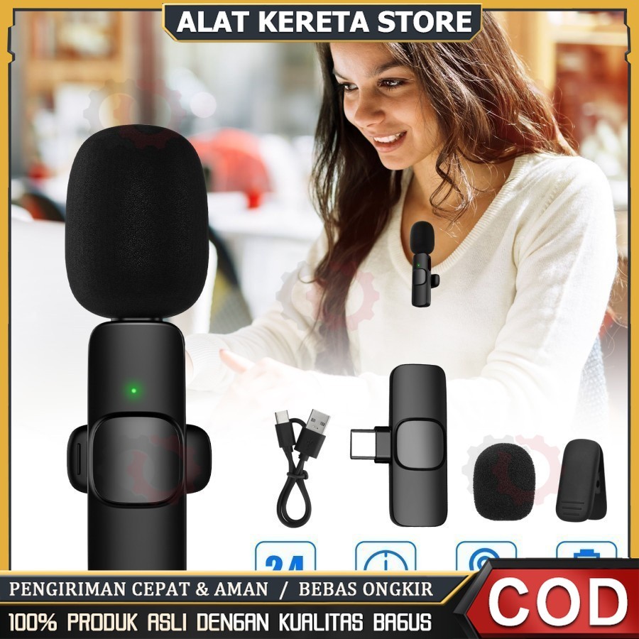 Jual 【Mikrofon Profesional 3-In-1 】3.5mm Nirkabel Lavalier Mic Portabel ...