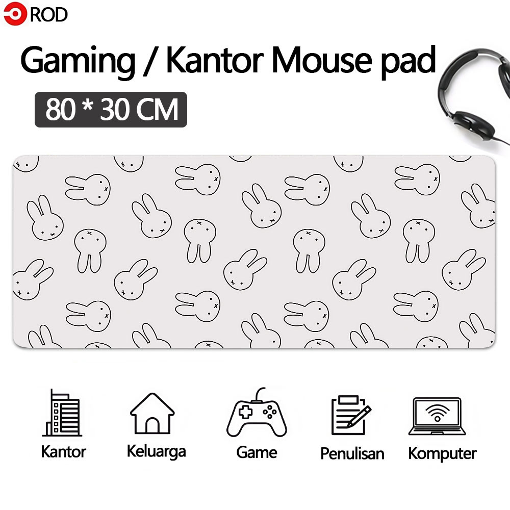 Jual 80*30cm Mouse Pad Anti Selip Desk Mat Large MousePad Komputer Long ...