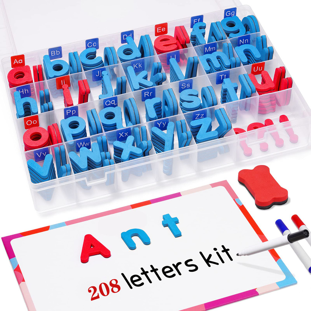 Jual 208Pcs Magnetic Alphabet Letters Kit With Magnet Board Foam ...