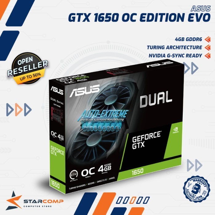 Jual Asus GeForce GTX 1650 4GB DDR6-P EVO Dual-V2 OC Edition GTX1650 | Shopee Indonesia