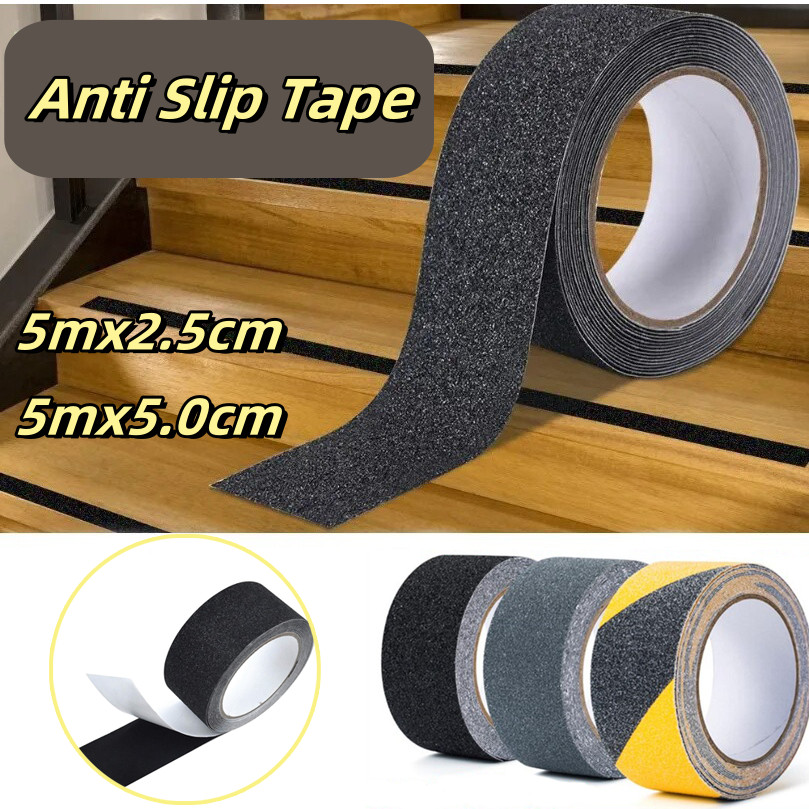 Jual Anti Slip Tape 5Mx5CM/Lakban Anti Licin Hitam/Anti-skid Warning Tape/Lakban Anti Slip Untuk ...