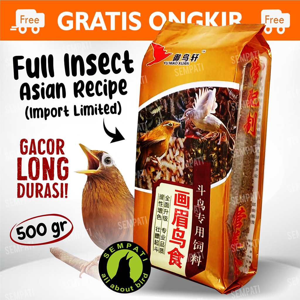 Jual SEMPATI Pakan Burung Murai Hwamei Pur Voer Import Yu Niao Xuan ...