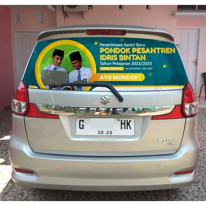 Jual Stiker Tembus Pandang Kaca Belakang Mobil - Stiker One Way ...