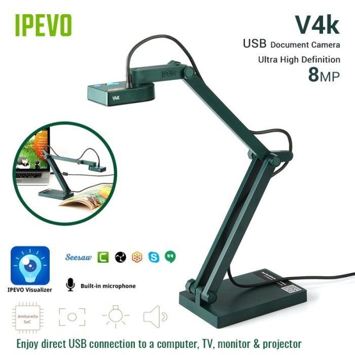 Jual IPEVO V4K Ultra High Definition USB Document Camera | Shopee Indonesia