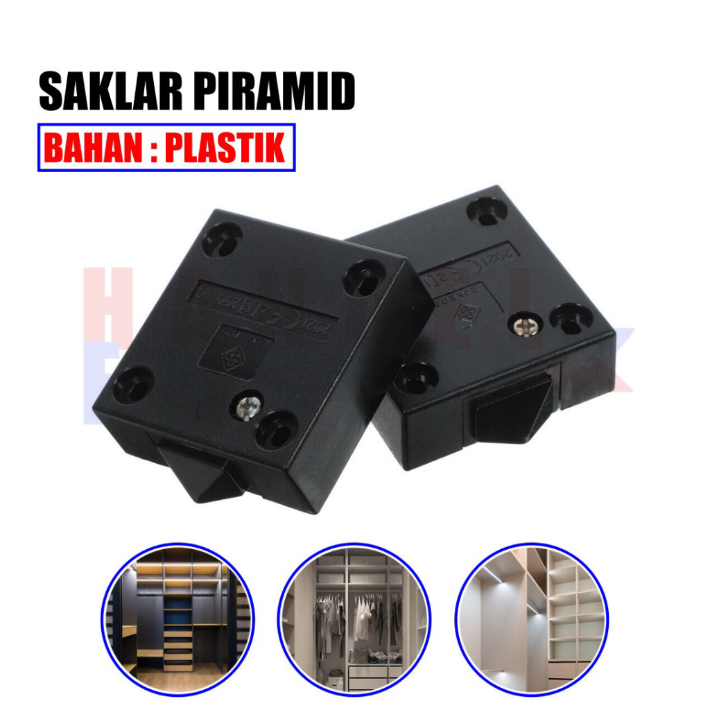 Jual Saklar Lampu Pintu Lemari Geser Switch Piramid Saklar Piramid ...