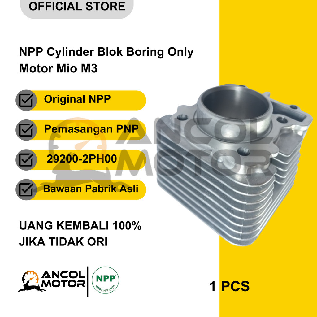 Jual NPP Silinder Blok Boring Only Cylinder Mio M3 125 Motor Yamaha ...