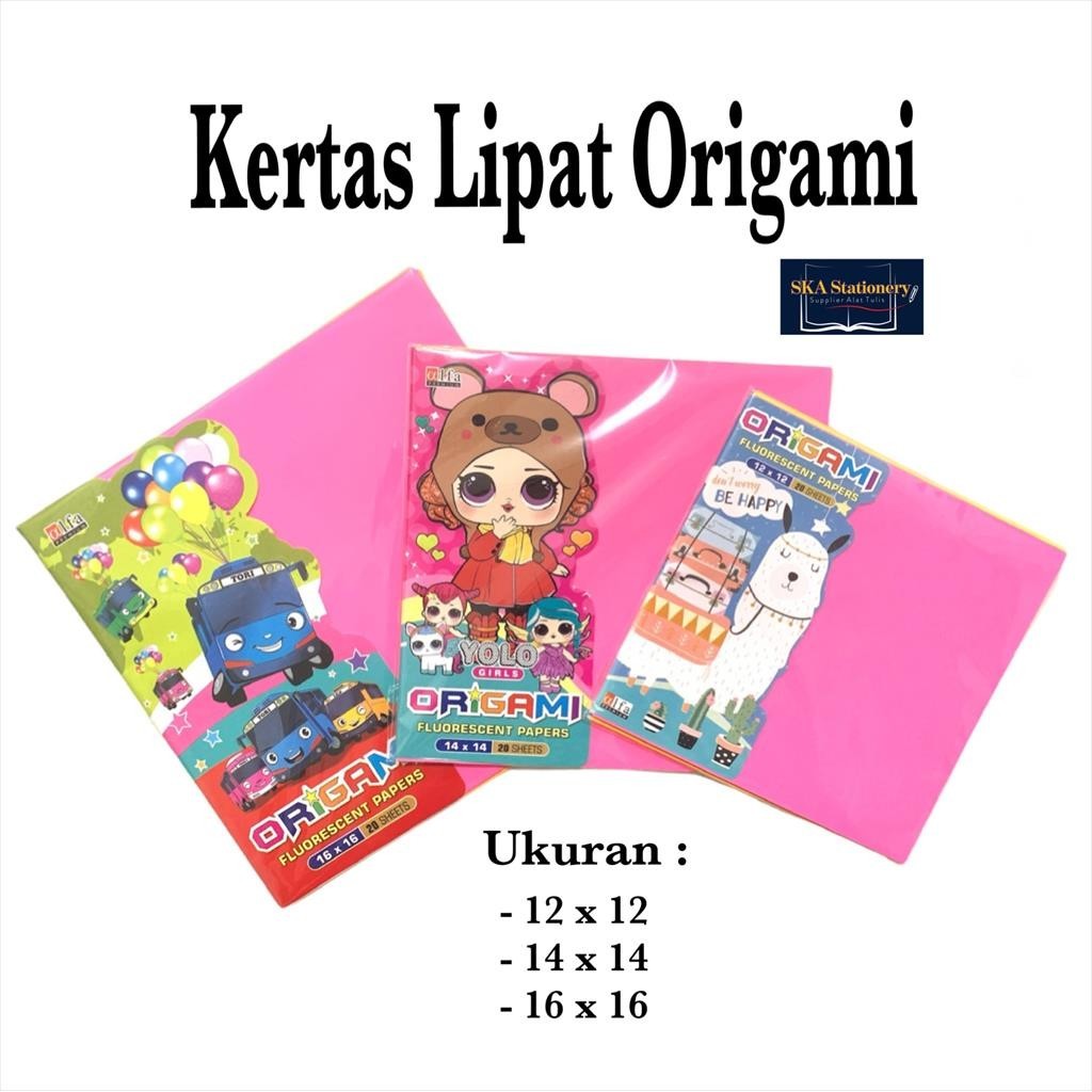 Jual Kertas Lipat Origami 2 Sisi Warna (Pak Kecil) | Shopee Indonesia