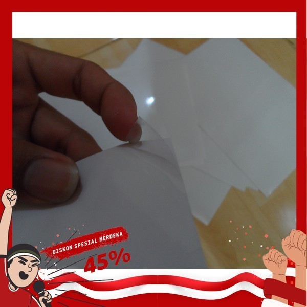 Jual Stiker / Sticker A5 Transparan Transparant bening (setengah ukuran ...