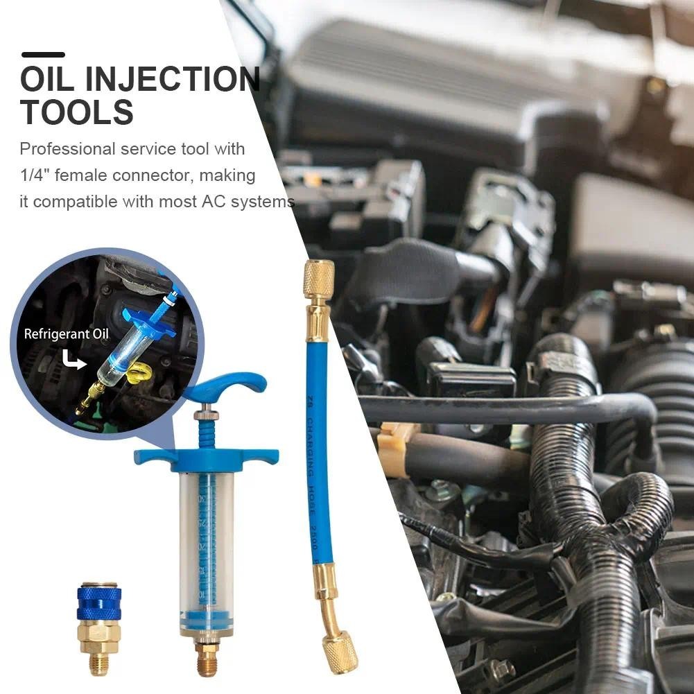 Jual 30ml Car Repair Alat Air Conditioning A/C Oil Dye Injector Manual ...