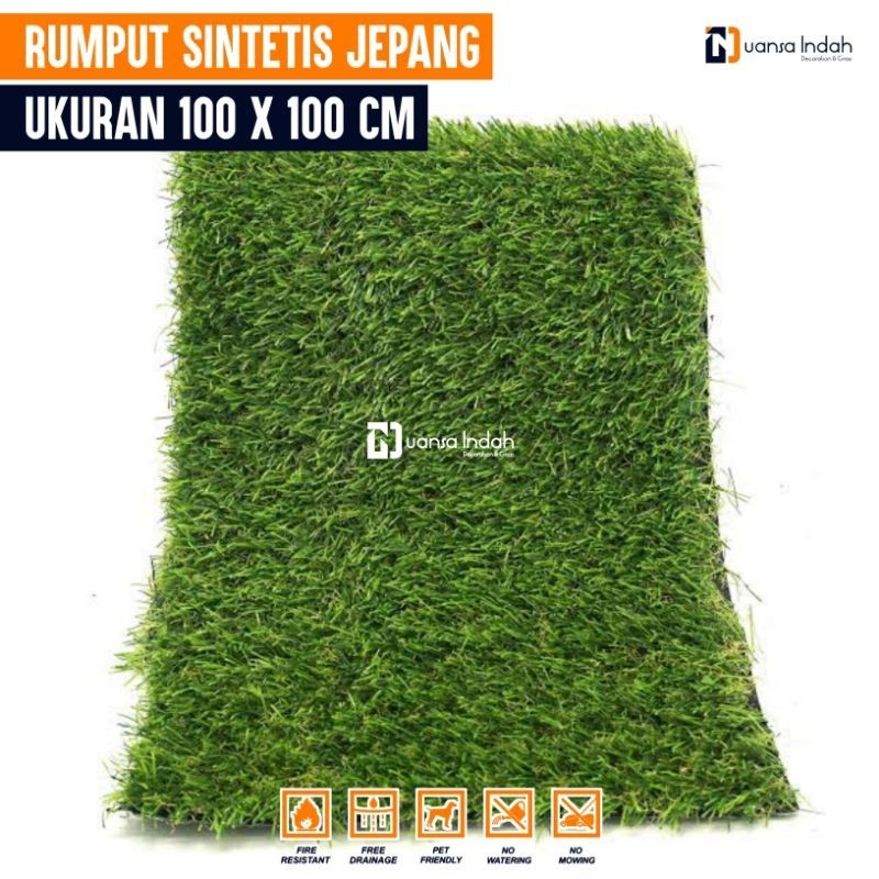 Jual RUMPUT SINTETIS JEPANG UKURAN 1x1 METER | Shopee Indonesia
