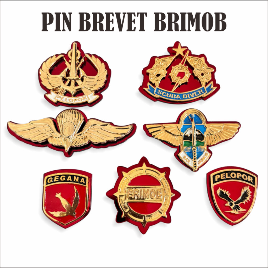 Jual PSN_ATRIBUT PIN BREVET WING SAR BRIMOB, PIN BRIMOB , RODA BRIMOB ...