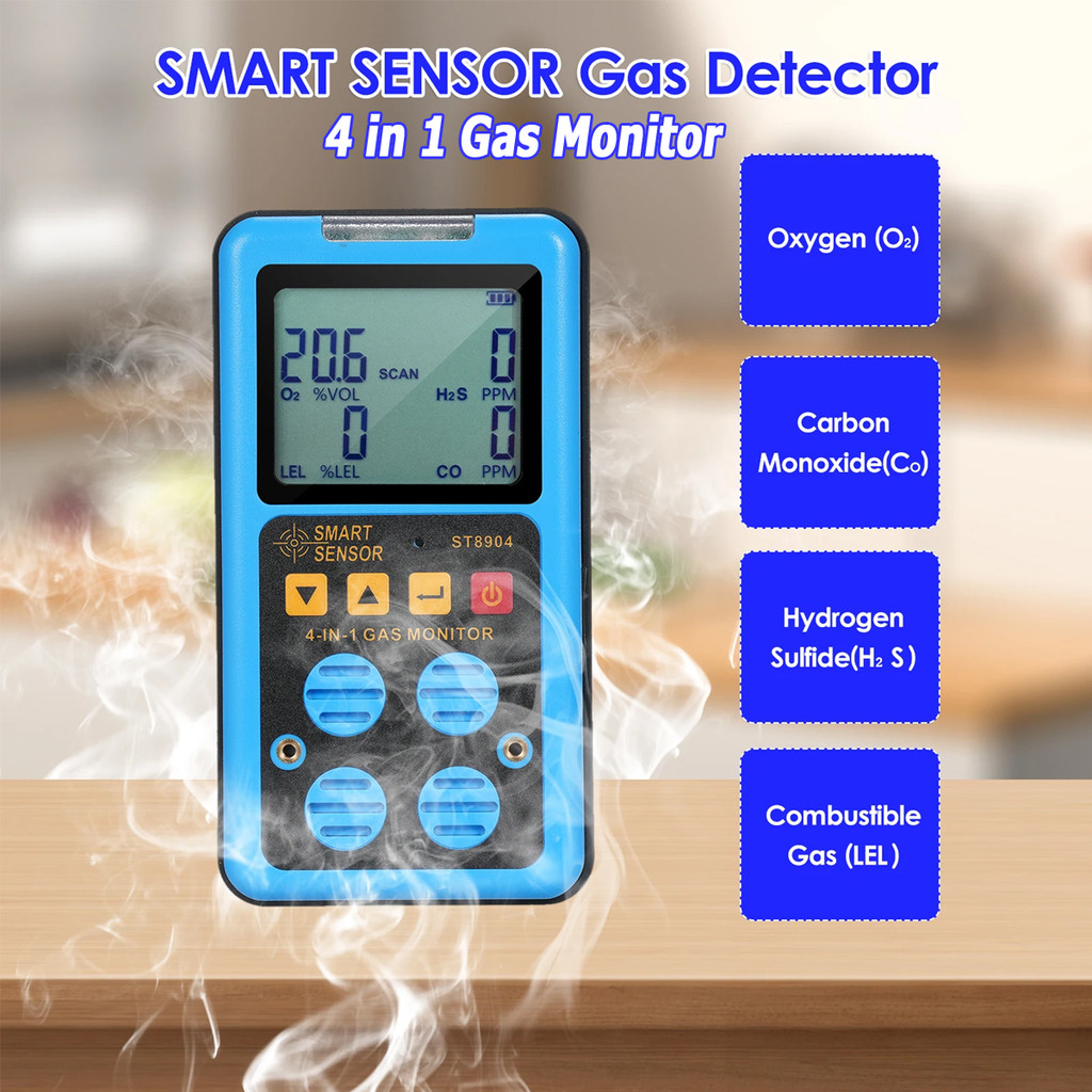 Jual SMART SENSOR ST8904 ST8900 Gas Monitor Rechargeable Portable ST ...