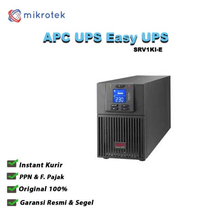 Jual APC UPS Easy UPS SRV1KI-E 1000VA 230V | Shopee Indonesia