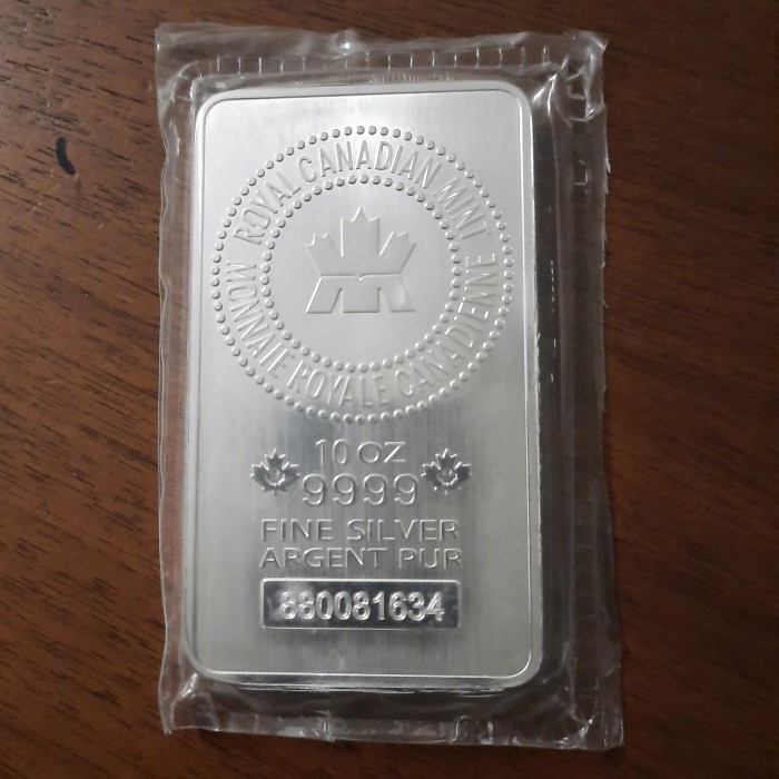 Jual LOGAM MULIA PERAK BATANGAN MURNI 10 OZ ROYAL CANADIAN MINT RCM ...