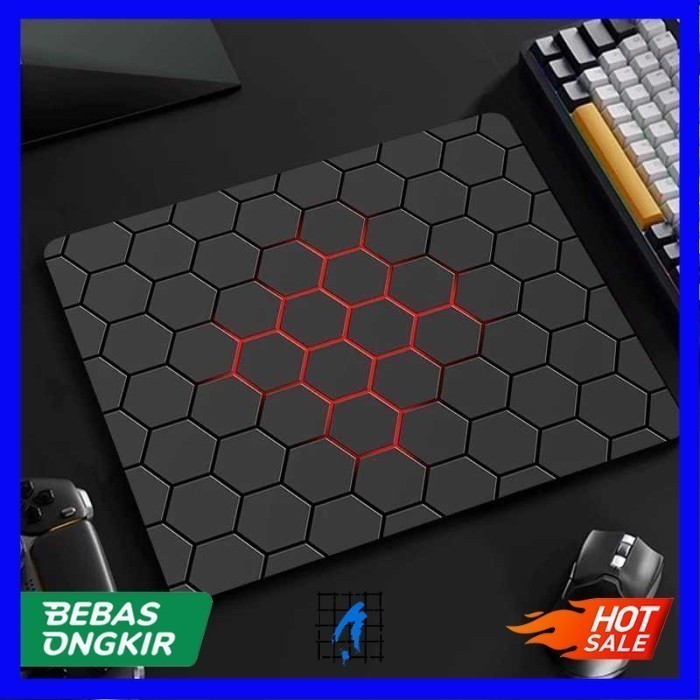 Jual Gaming Mouse Pad Square Shape Hexagon Honeycomb Laser Design ...