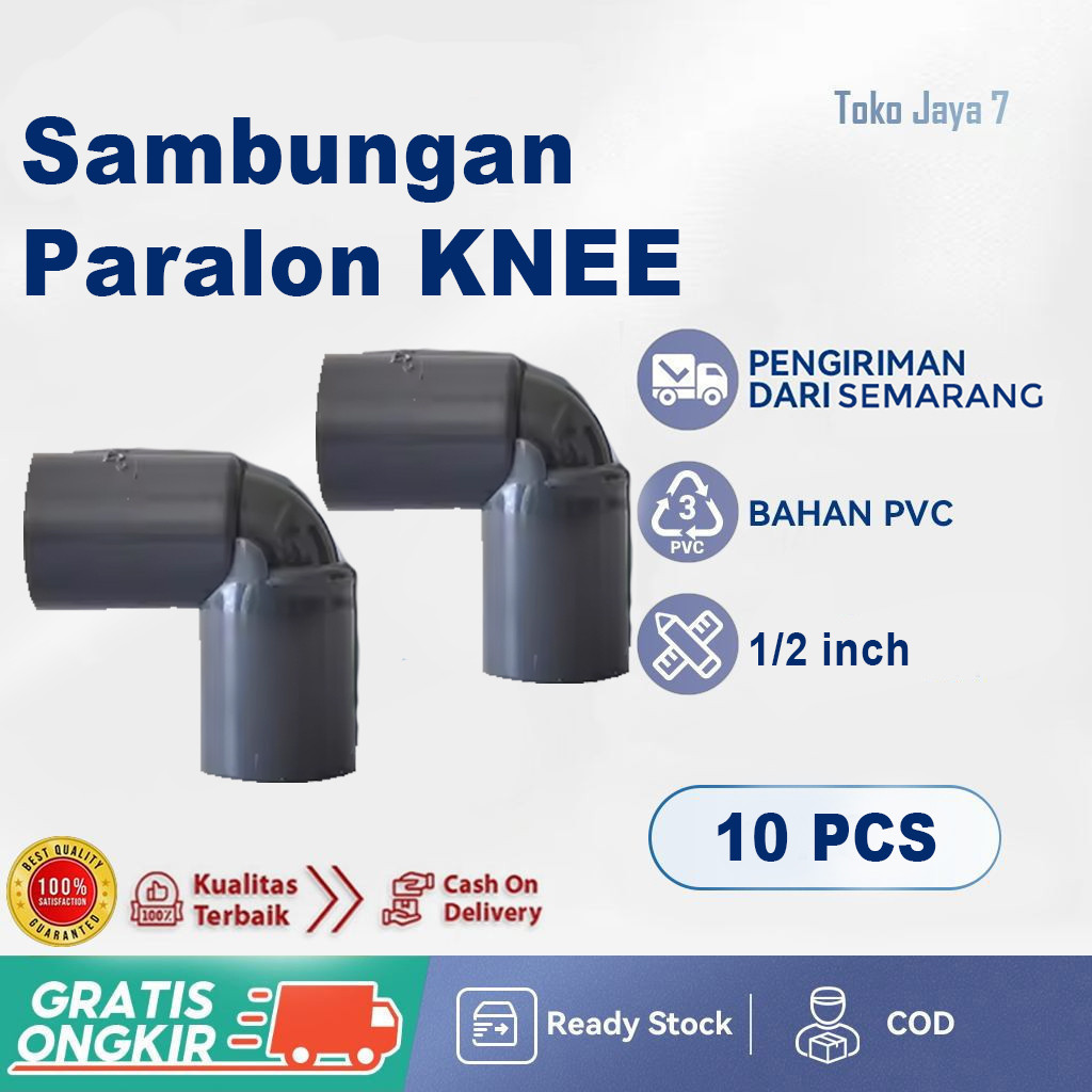 Jual SAMBUNGAN PARALON 1/2 INCH KNEE SOCKET KNIE BAHAN PVC BENTUK L SAMBUNGAN PIPA SISTEM ...