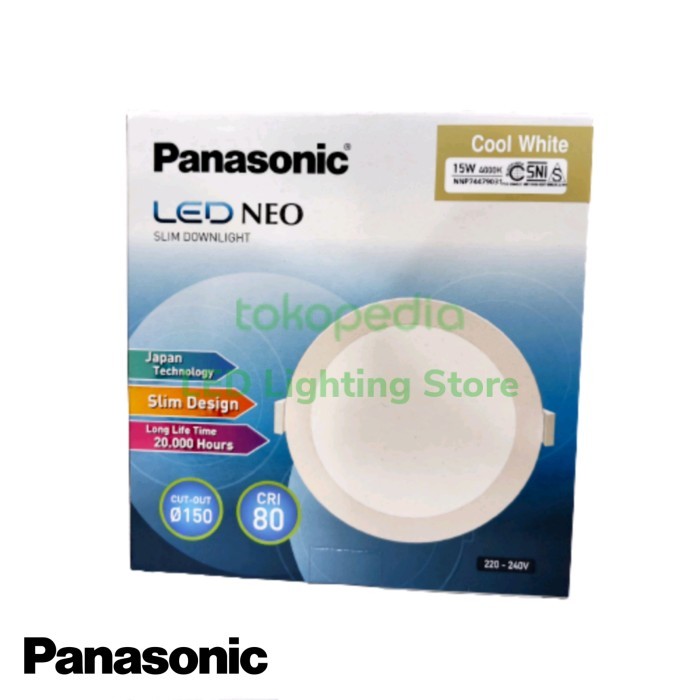 Jual PANASONIC Downlight LED NEO Slim 15W 15 Watt 4000K NNP74479 ...