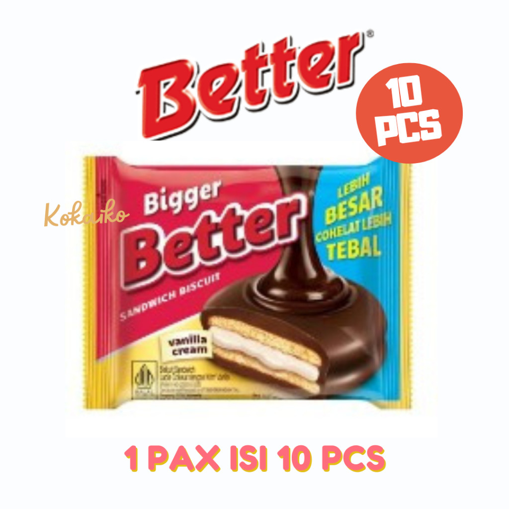 Jual Better Biskuit Sandwich 1 Renceng isi 10 pcs - 27 gram - Biskuit ...