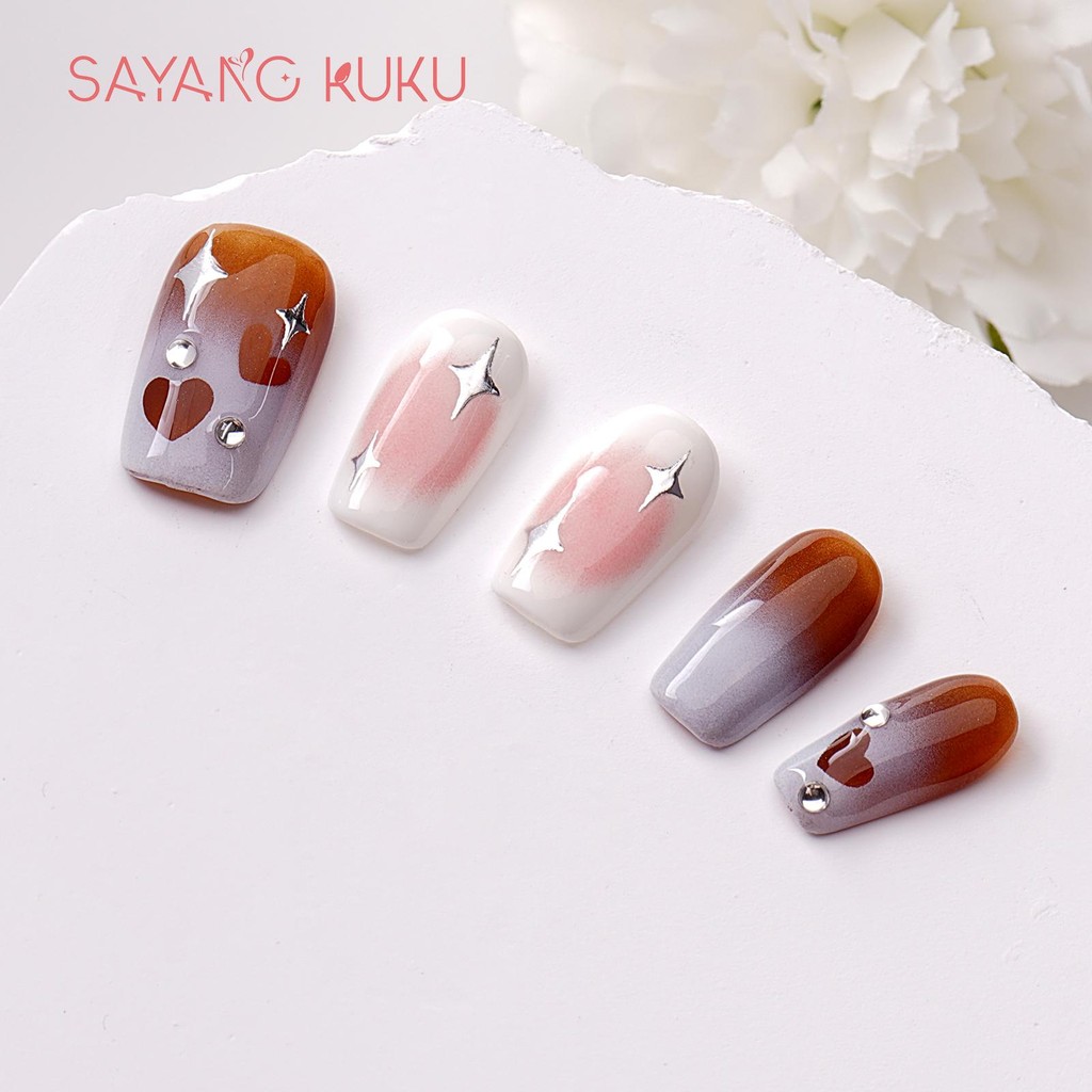 Jual [Beli 3 dapat 7] Sayang Kuku x Miniso 3D Cool Kuku Palsu- 10pcs ...