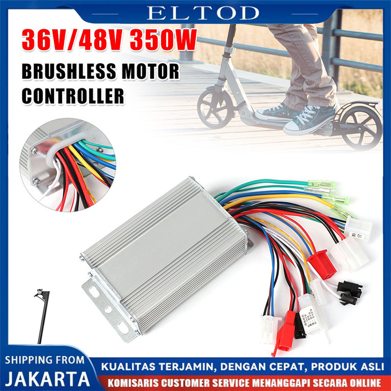 Jual 36V/48V 350W Kontroler Sepeda Motor Controller Brushless DC Untuk ...