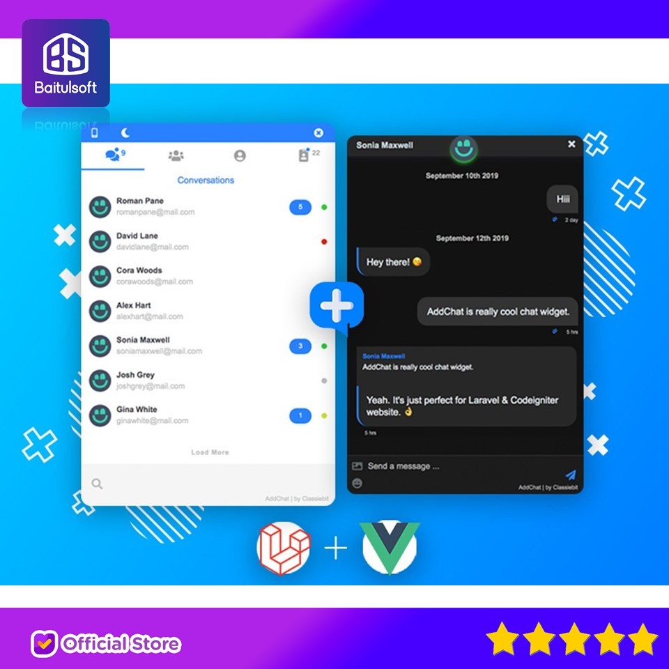 Jual SOURCE CODE APLIKASI ADDCHAT LARAVEL PRO - LIVE CHAT WIDGET ...