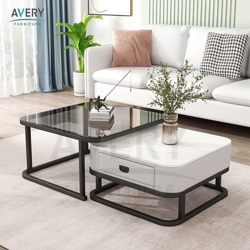 Jual Avery - MCT-7050 - Meja Ruang Tamu Marmer / Meja Tamu Laci 2 ...