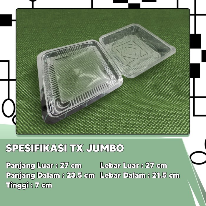 Jual Plastik mika kue jumbo / mika kotak besar / mika bolu besar - Mika ...