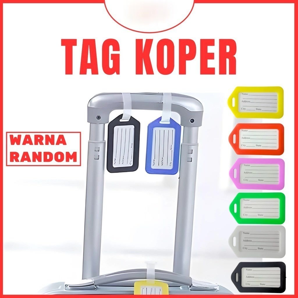 Jual Luggage Tag Travel Koper Name Tag Label Gantungan Nama Tas Bagasi ...