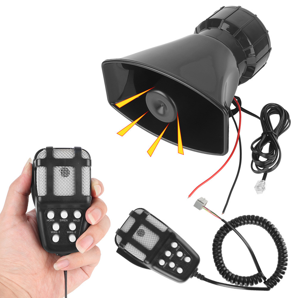 Jual Police Siren Air Horn Megaphone Tone Car Horn Speakers Loud Mic PA ...