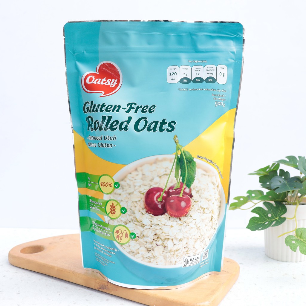 Jual 500G Gluten Free Rolled Oats oatmeal utuh bebas gluten - OATSY ...