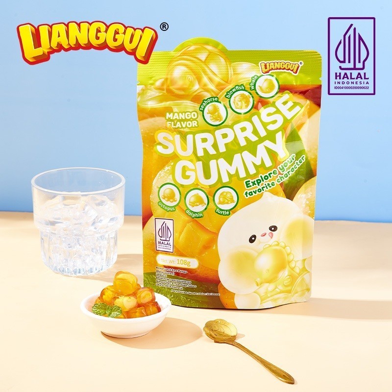 Jual [Permen buah jelly kupas] LIANGGUI HALAL Mango Flavoured Candy ...