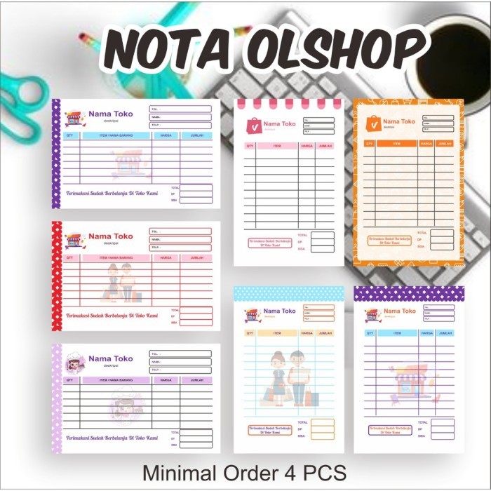Jual Nota Olshop Custom, nota bengkel, nota toko bangunan, nota ...