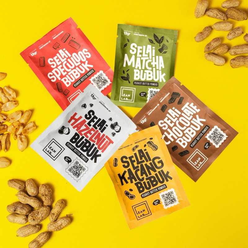 Jual Lean Lab 1/3 PB Selai Kacang Bubuk Sachet 13 gram Peanut Butter ...