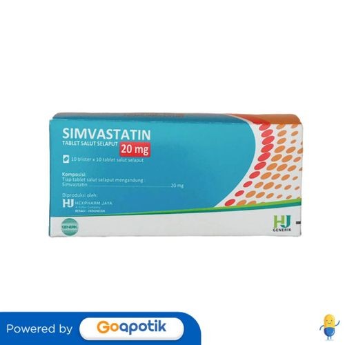 Jual Simvastatin Hexpharm 20 Mg Box 100 Tablet | Shopee Indonesia