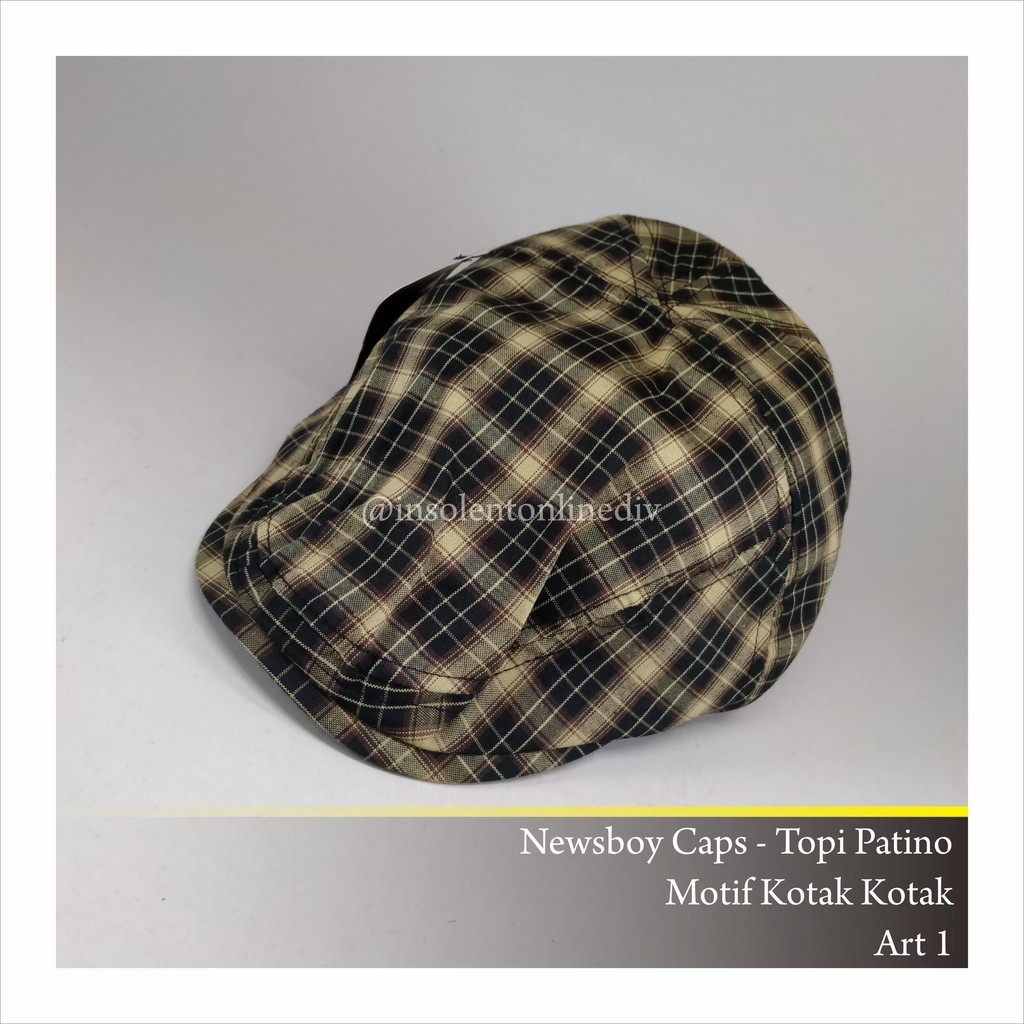 Jual Topi Kodok Kotak/ Flat Cap Hat / Topi Copet / Topi Pelukis / Topi ...