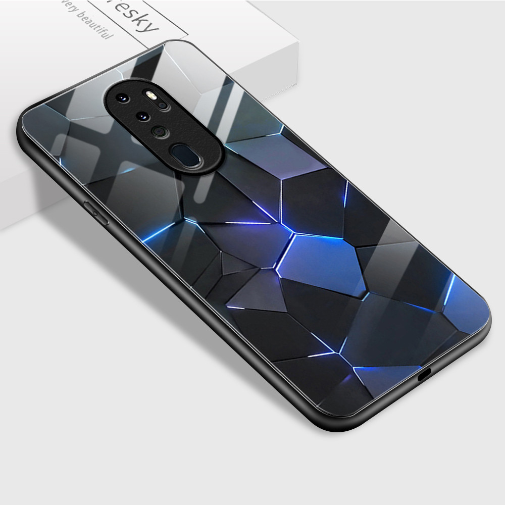 Jual OPPO A9 A5 2020 Untuk Hp Casing Hardcase Ponsel Kaca Cassing Lattice Lighting 2126 Glass ...