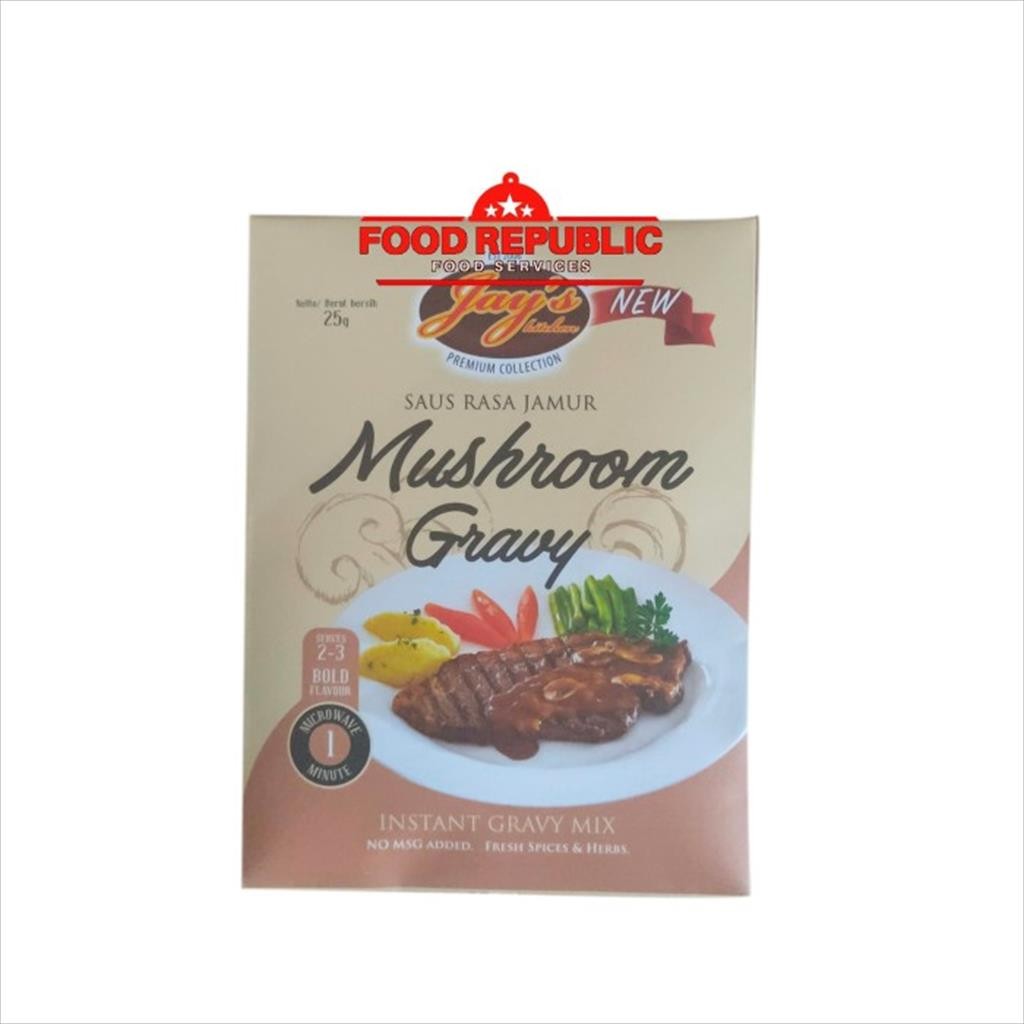 Jual JAYS MUSHROOM SAUCE MIX 25 GR - SAUS STEAK RASA JAMUR HALAL NO MSG ...