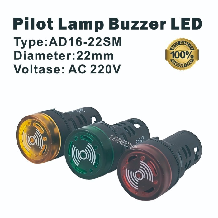 Jual Pilot Lamp BUZZER LED 22mm 220VAC | Shopee Indonesia