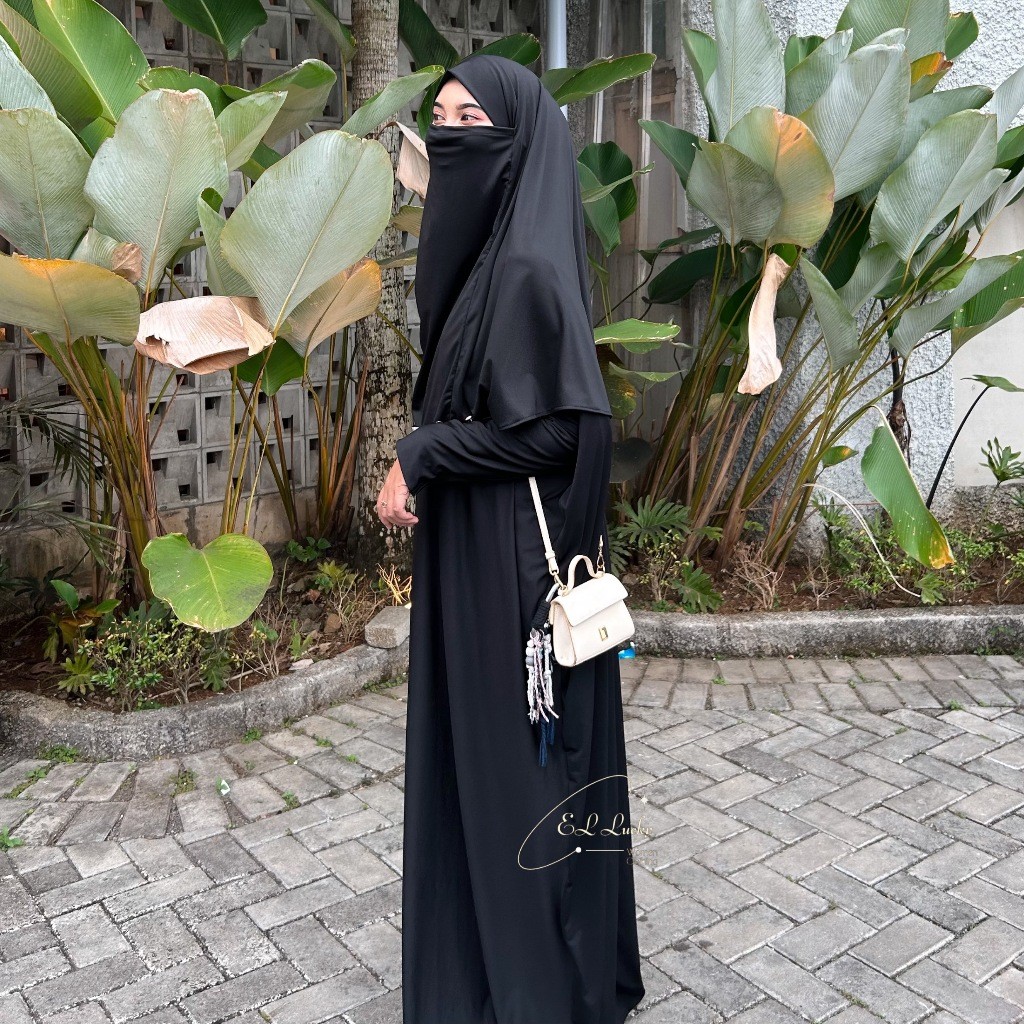 Jual EL Lucky - Inara Abaya Set Khimar (Abaya Set Jersey dengan ...