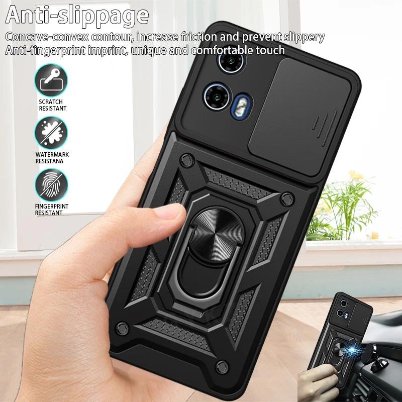 Jual For Motorola Moto G34 5G Case Armor Magnetic Ring Stand Phone ...