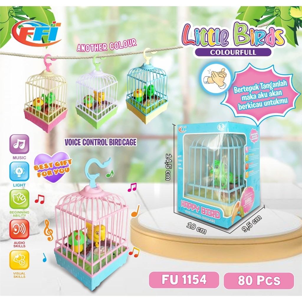 Jual MAINAN BURUNG DALAM SANGKAR / MAINAN SANGKAR BURUNG BUNYI LAMPU ...