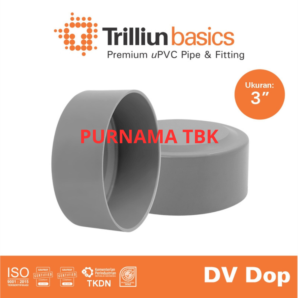 Jual Trilliun Tutup Pipa uPVC DOP DV 3 Inci Sambungan Pipa 3 dim ...
