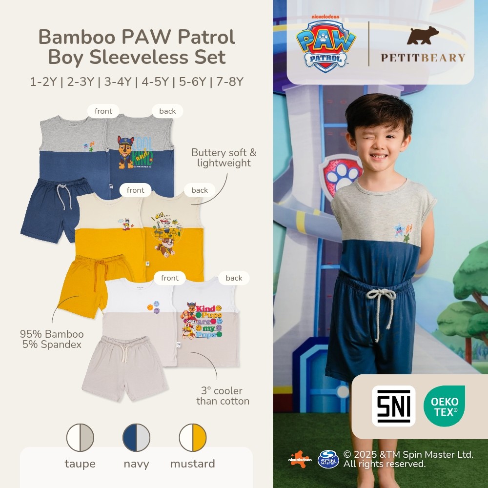 Jual Petit Beary x Paw Patrol Collection - Boy Sleeveless Set | Shopee ...