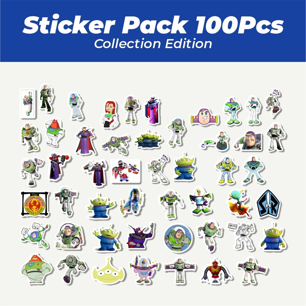 Jual Hot Sticker Kartun Buzz Lightyear of Star Command Sticker Lucu ...