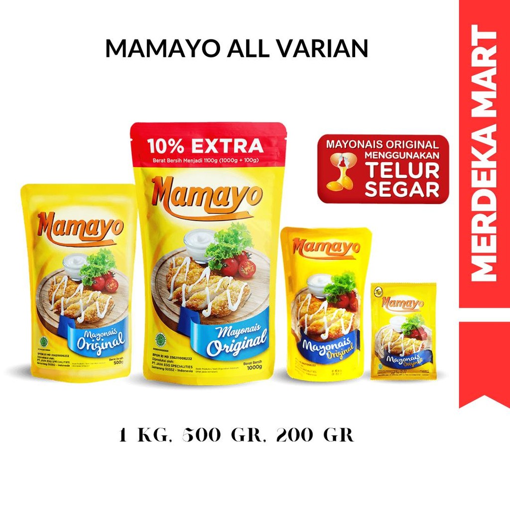 Jual MAMAYO MAYONAISE KEMASAN 1 KG DAN 200 GR MAYONES ORIGINAL | Shopee ...