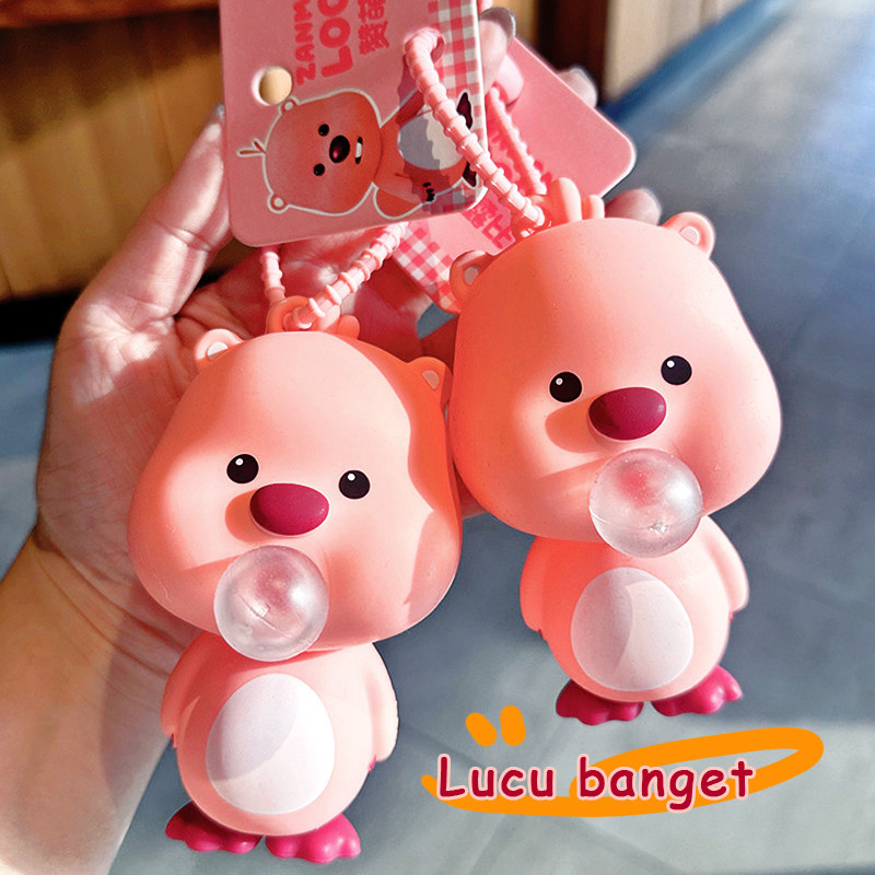 Jual Loopy Blow Bubbles Squishy Gantungan Kunci Tas Fidget Toys ...