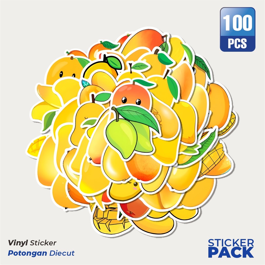 Jual Super Hemat! 100 PCS Stiker Orange Mango [Buah Mangga Jeruk ...