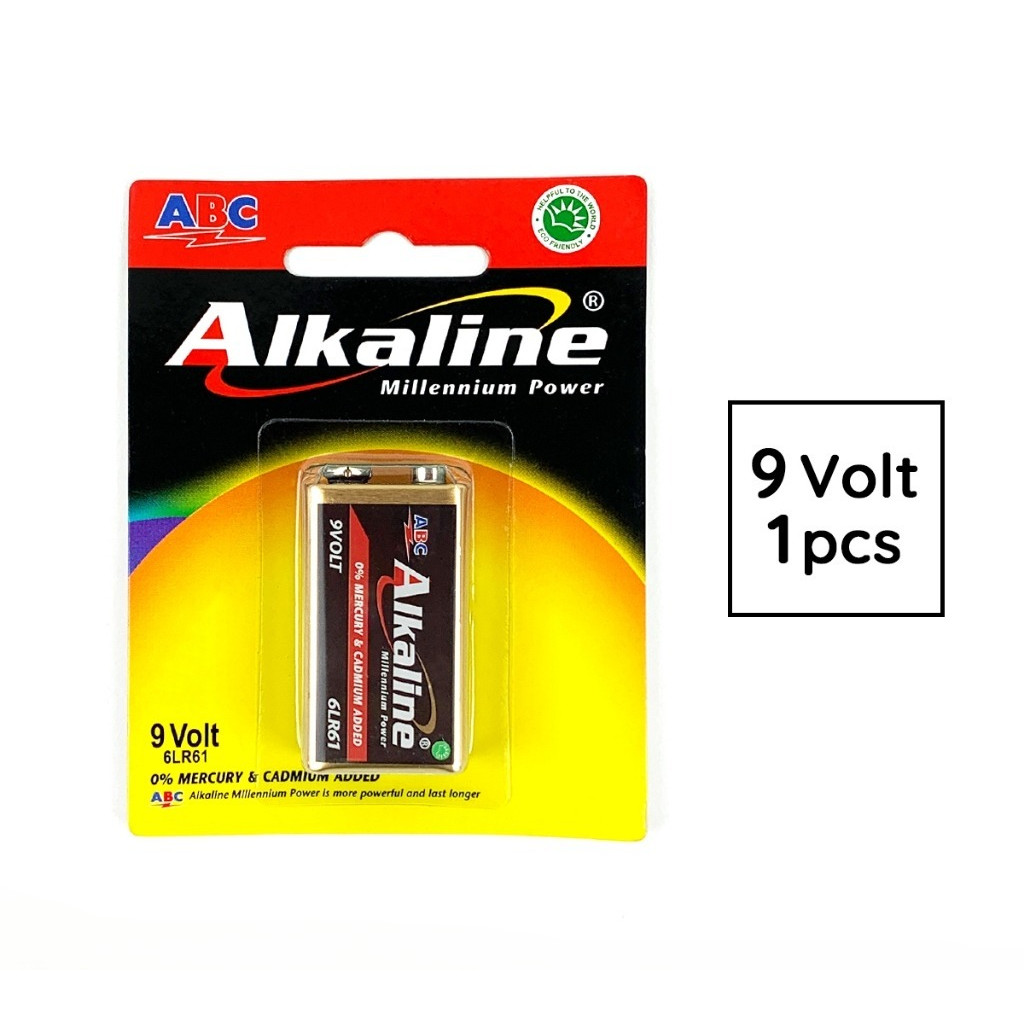 Jual Baterai Alkaline Kotak 9V / 9 Volt / Battery ABC Alkaline 9V/6LR61 ...