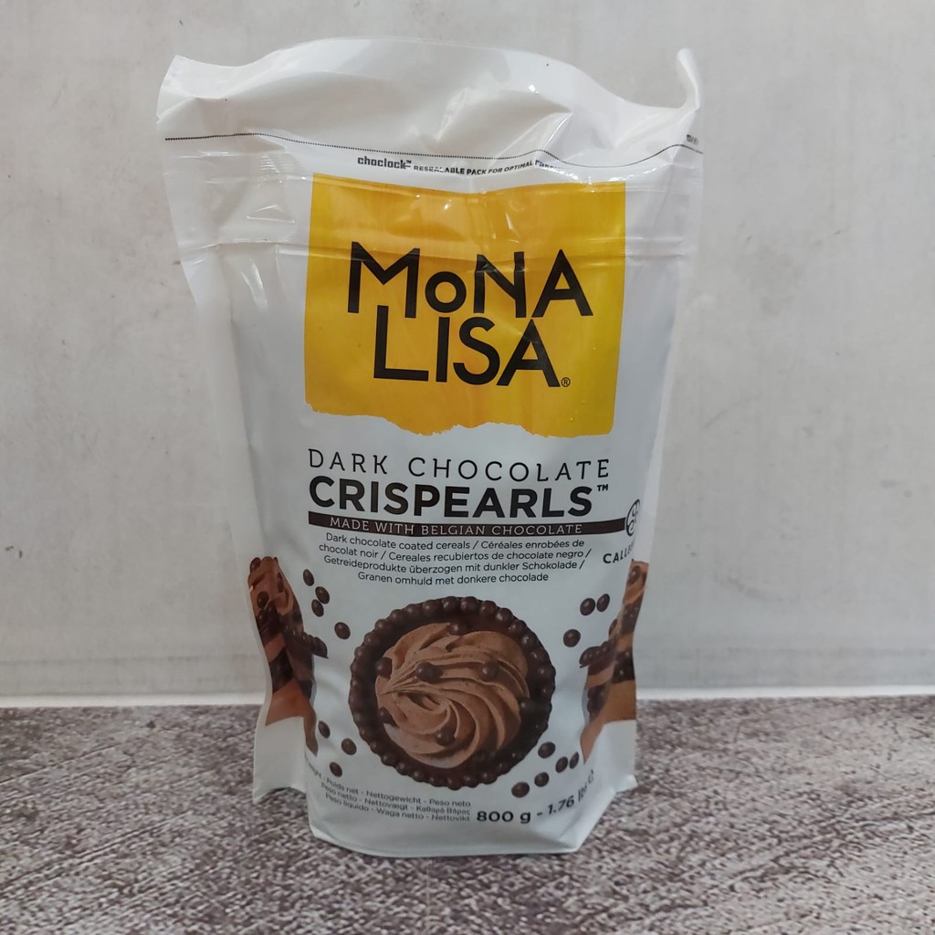 Jual MonaLisa Crispearls Dark Chocolate Callebaut Chocolate Crispy Mona ...
